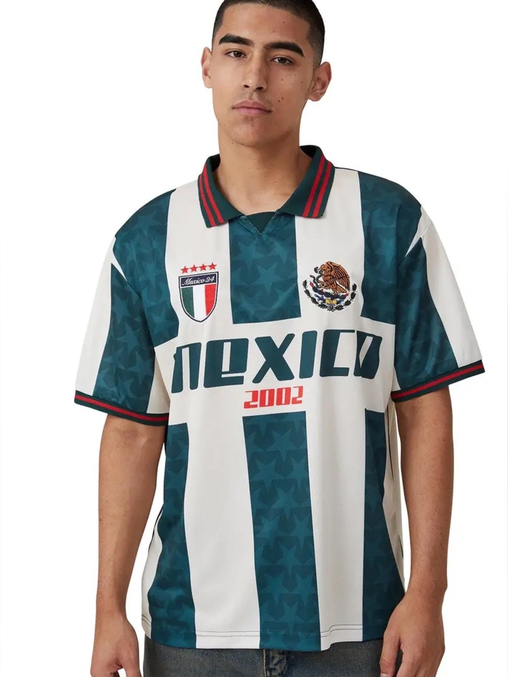Cotton On | Shirts | Cotton On Green And White Mexico 202 Football ...
